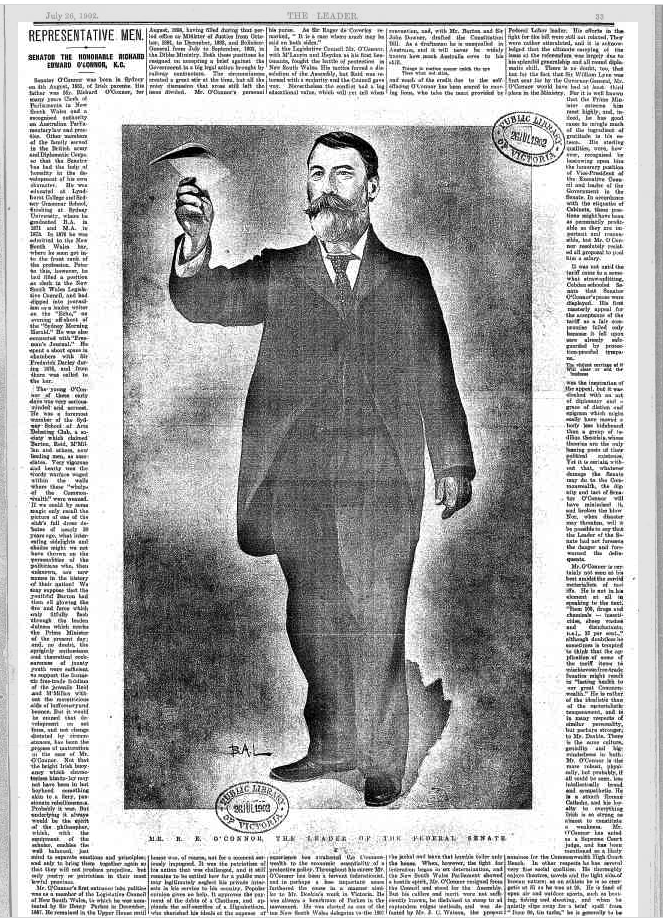 Final 7 ‘Representative Men’ from the Leader Newspaper 1902 – Bert Levy